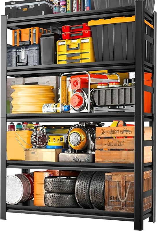 Storage Shelves Heavy Duty 5-Tier Garage Shelving 3500LBS - Commercial ...
