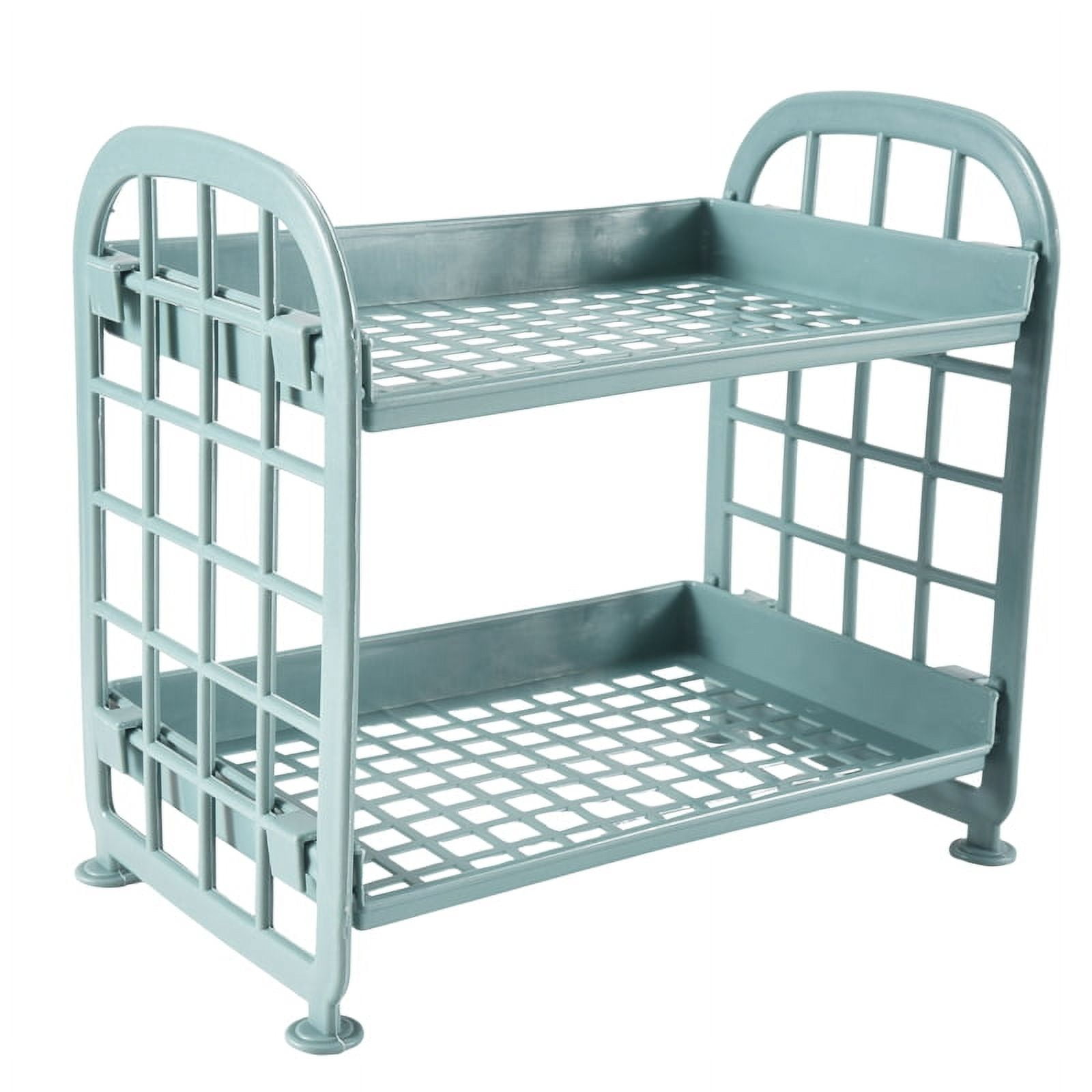 Storage Shelves,Plastic Small Shelves - 2 Tier Shelf Shelving,Kitchen ...
