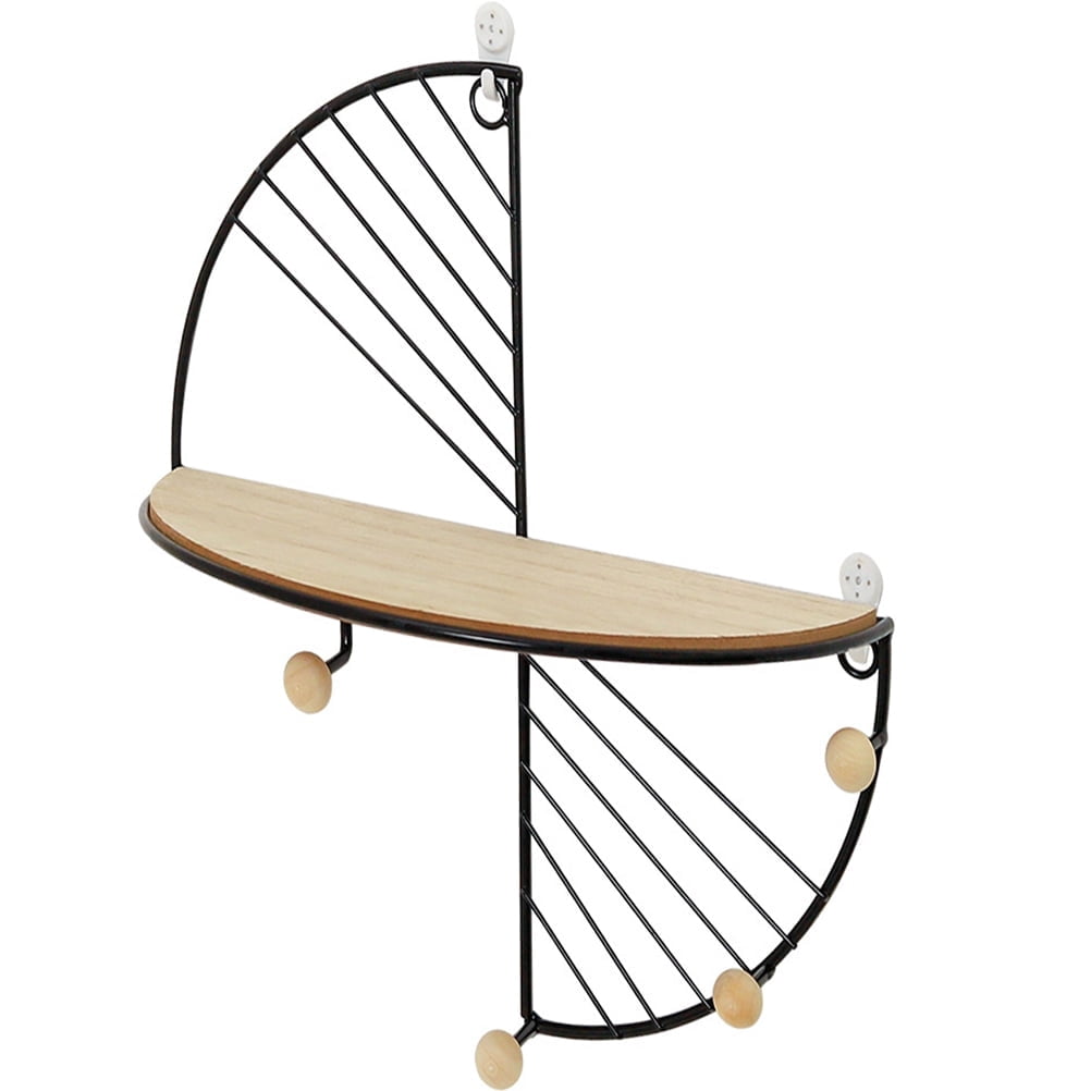 Storage Shelves Shelf Wall Holder -mounted Rack Plant Floating Sector ...