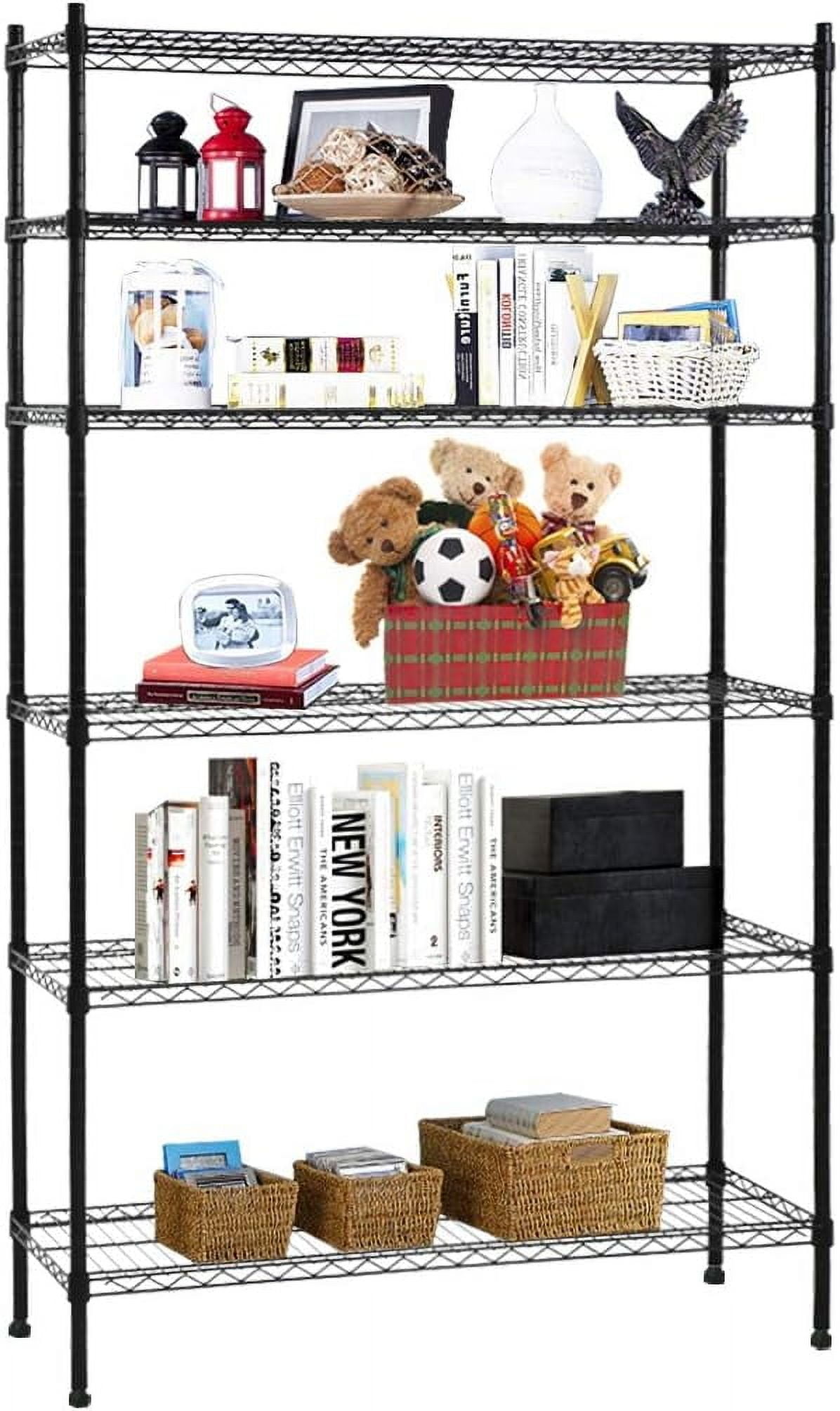 Storage Shelves Wire Shelving Unit Garage Shelving 6 Tier Height ...