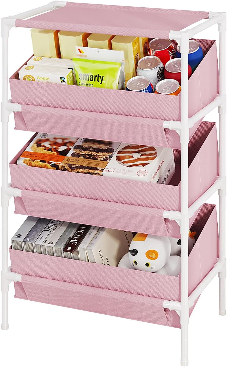 Storage Shelving 3-Tier Utility Shelving Unit Organizer Rack Toy Rack ...