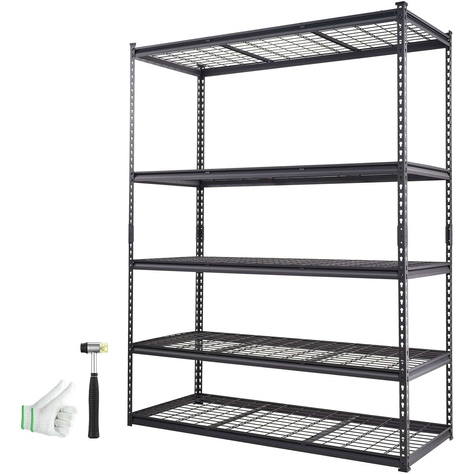 Storage Shelving Unit, 5-Tier Adjustable, 2000 lbs Capacity, Heavy Duty ...