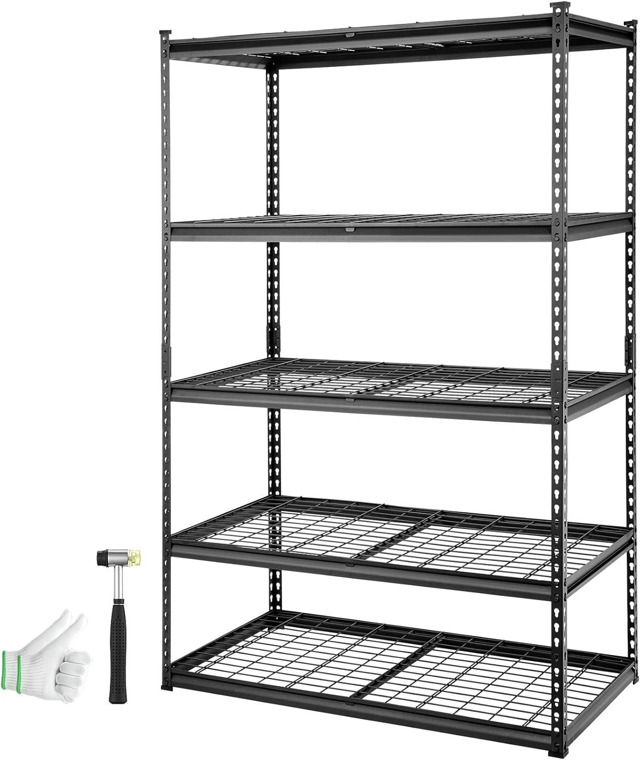 Storage Shelving Unit, 5-Tier Adjustable Storage Shelves, 48" L x 24" W ...
