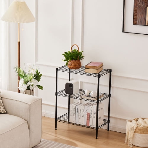 Storage Shelving Unit, Adjustable Metal Wire Racks Heavy Duty Standing ...