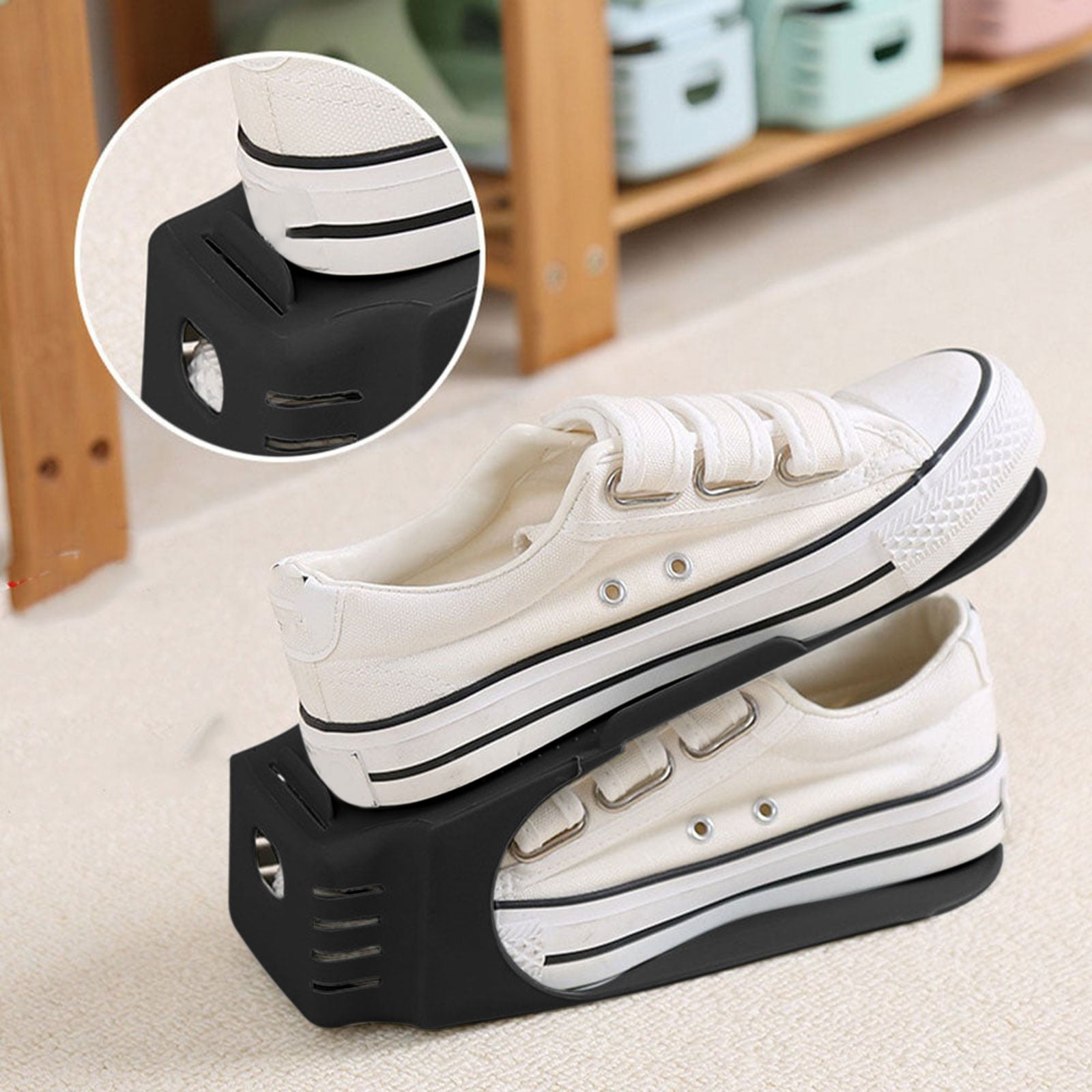 Storage Shoe Rack, Double-layer Shoe Cabinet, Adjustable Shoe Organizer ...