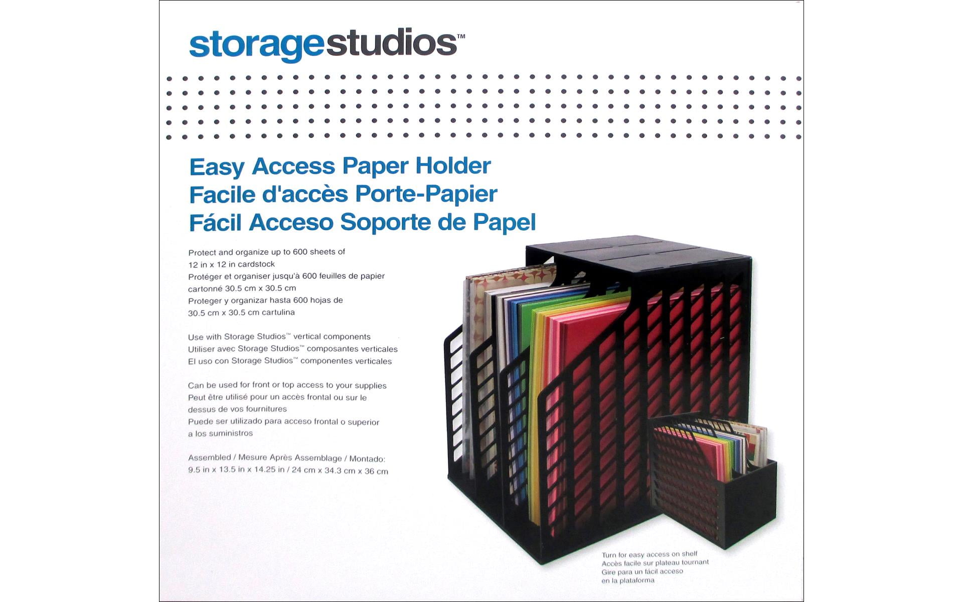 Black Storage Solutions Easy Access Paper Holder, Oxford Index Card ...