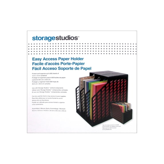Black Storage Solutions Easy Access Paper Holder, Oxford Index Card ...