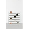 Storage Solutions Grey 6 Tier Plastic Shoe Rack And Storage Closet ...