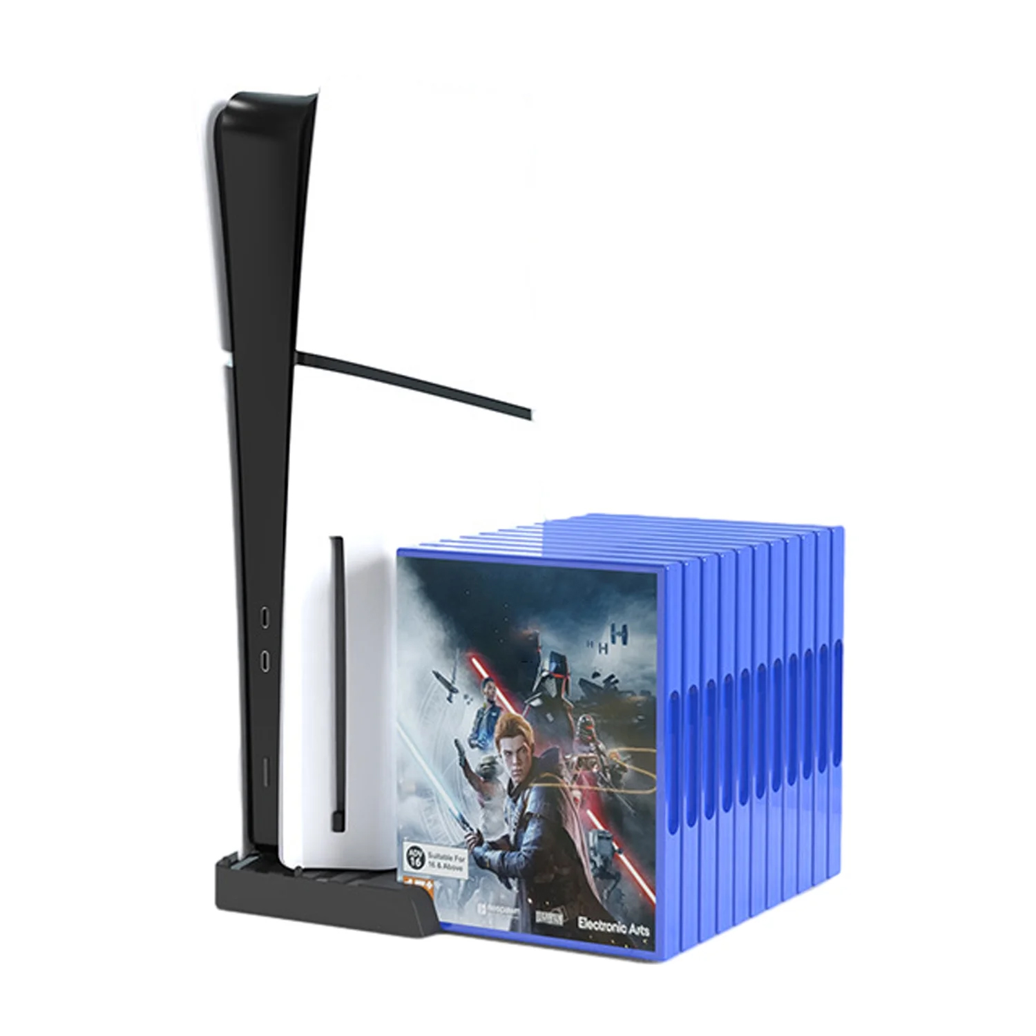 Storage Stand Base For PS5 Slim Console with 11 Game Cartridge Slots ...