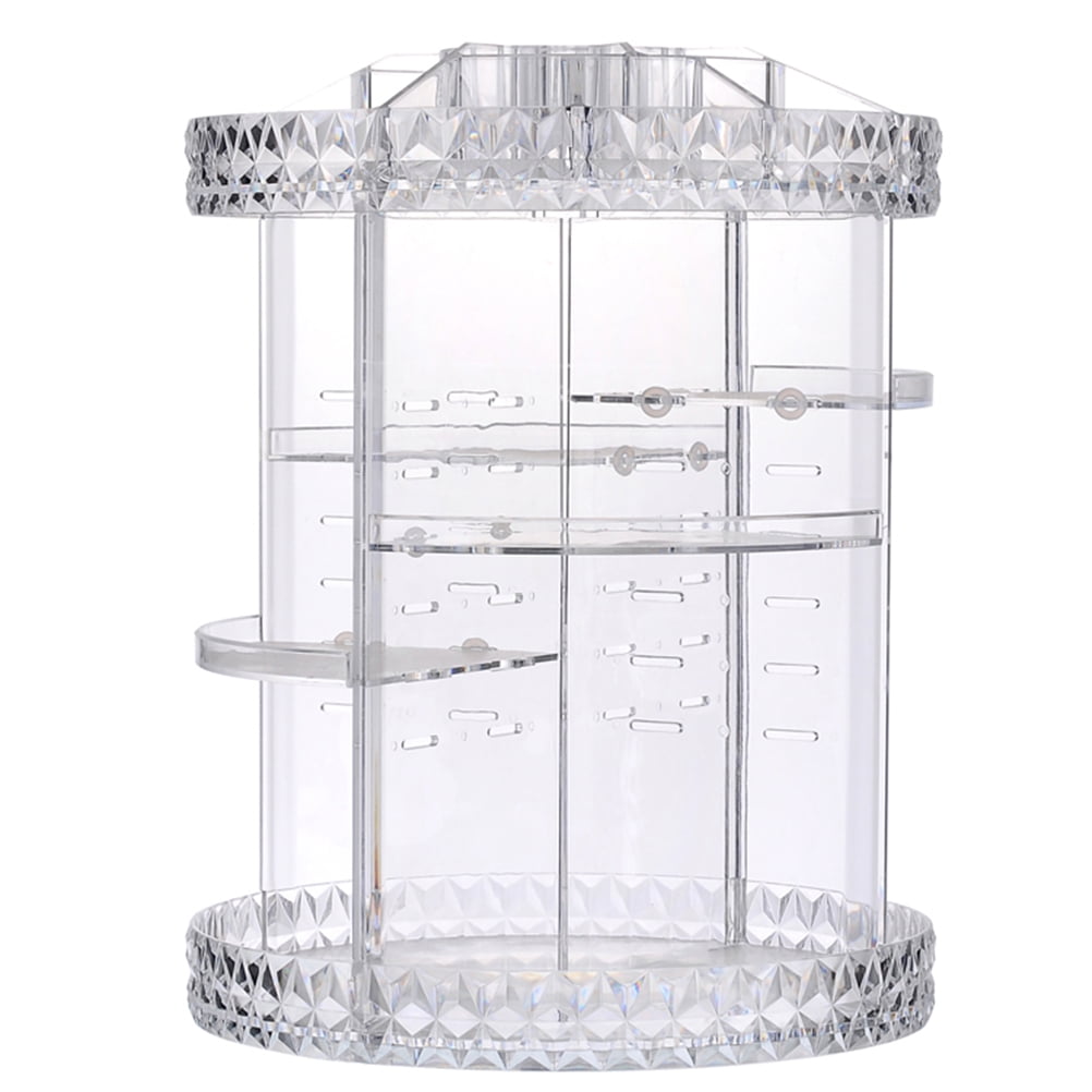 Acrylic Makeup Organizer Storage Stand with Turntable Carousel for ...