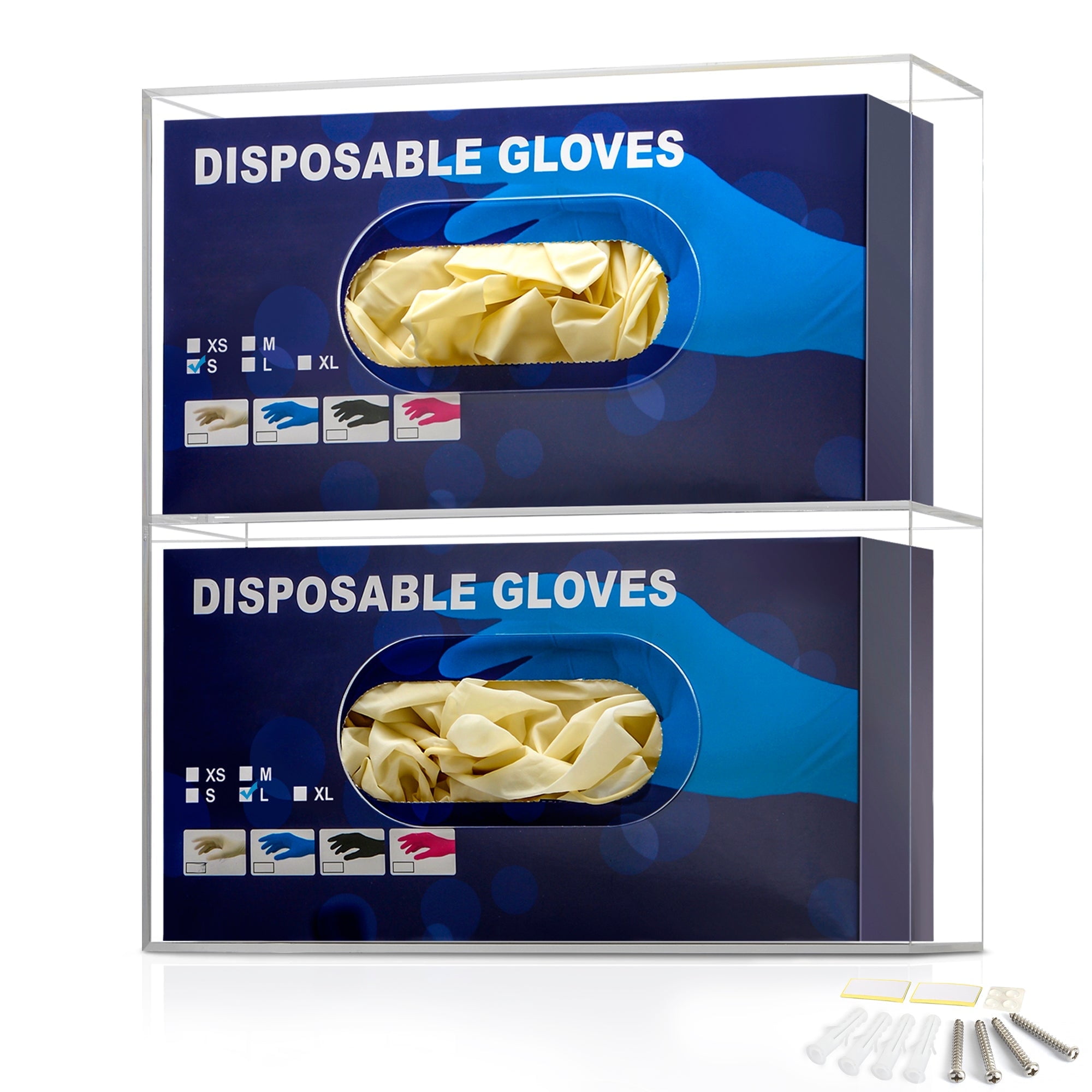 Storage Standard Double Glove Box Holder - Wall Mount Glove Dispenser ...