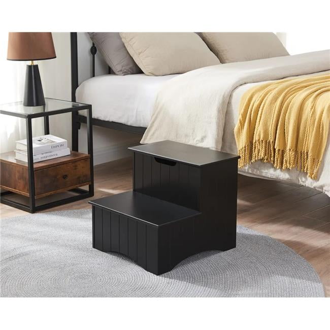 Storage Step Stool, Black - Walmart.com