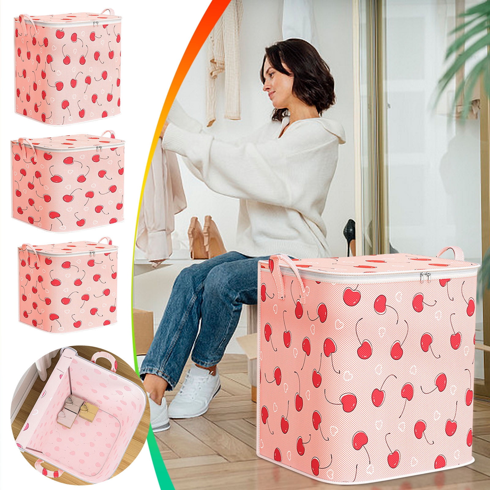 Storage Totes for Clothes Packing Containers for Moving Large Capacity ...