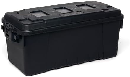 Storage Trunk, Black, Medium, Lockable Storage Box, Airline Approved ...
