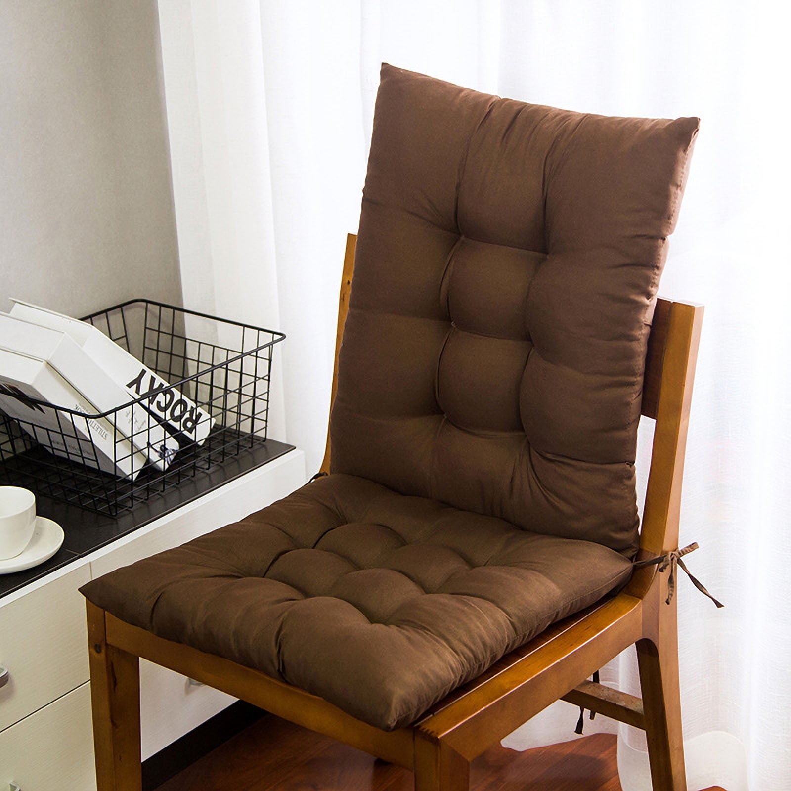 Rocking Chair Cushion Premium Tufted Pads Non Skid Slip Backed Set of ...