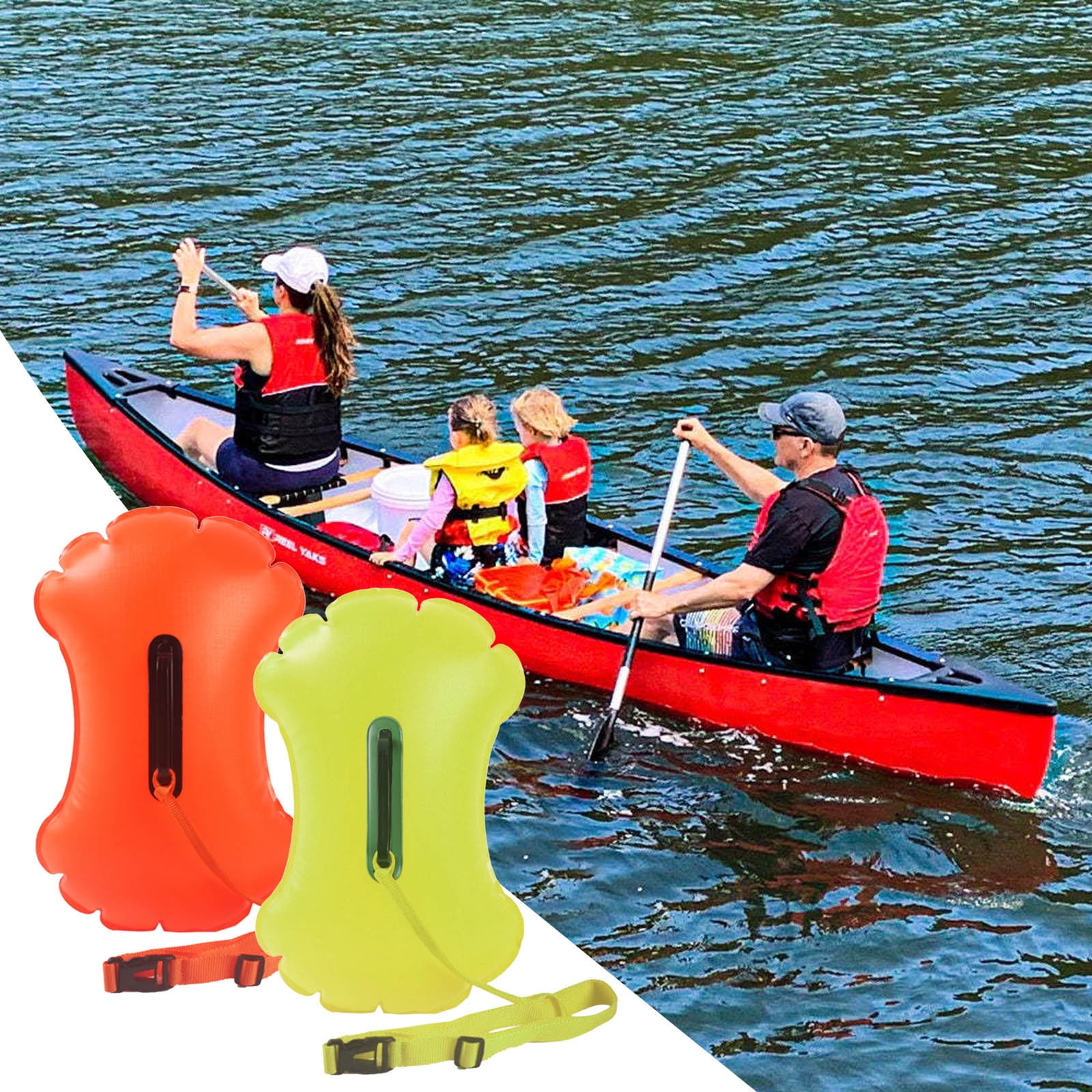 Storage Type Double Air Bag Back Float Boat Throwable Flotation Device High Buoyancy Boat Throw ...