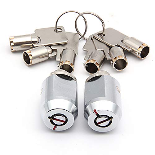 Storage Unit Cylinder Lock - Twin Pack - 2 Locks Keyed Alike - Self ...