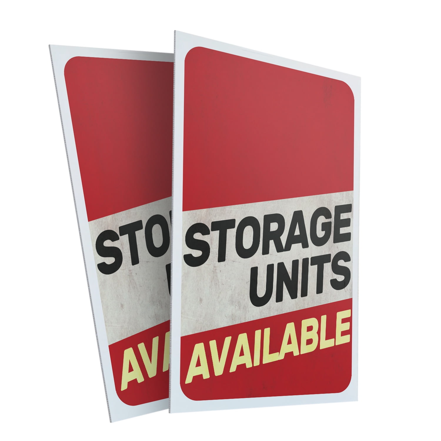 Storage Units Available (2-PACK) 24" x 36" Plastic Signs | Sign Insert ...