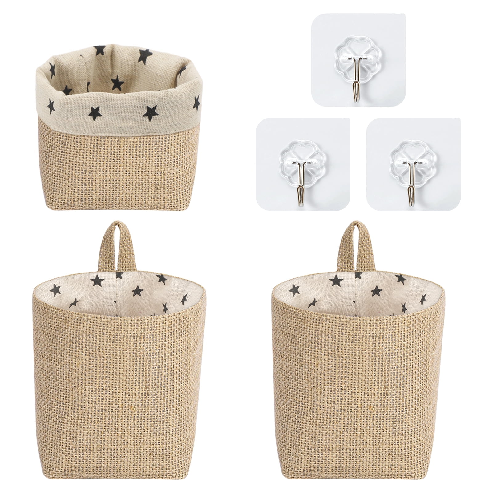 Storage Woven Storage Bag, 3 Pieces Hanging Organiser Hanging Bag ...