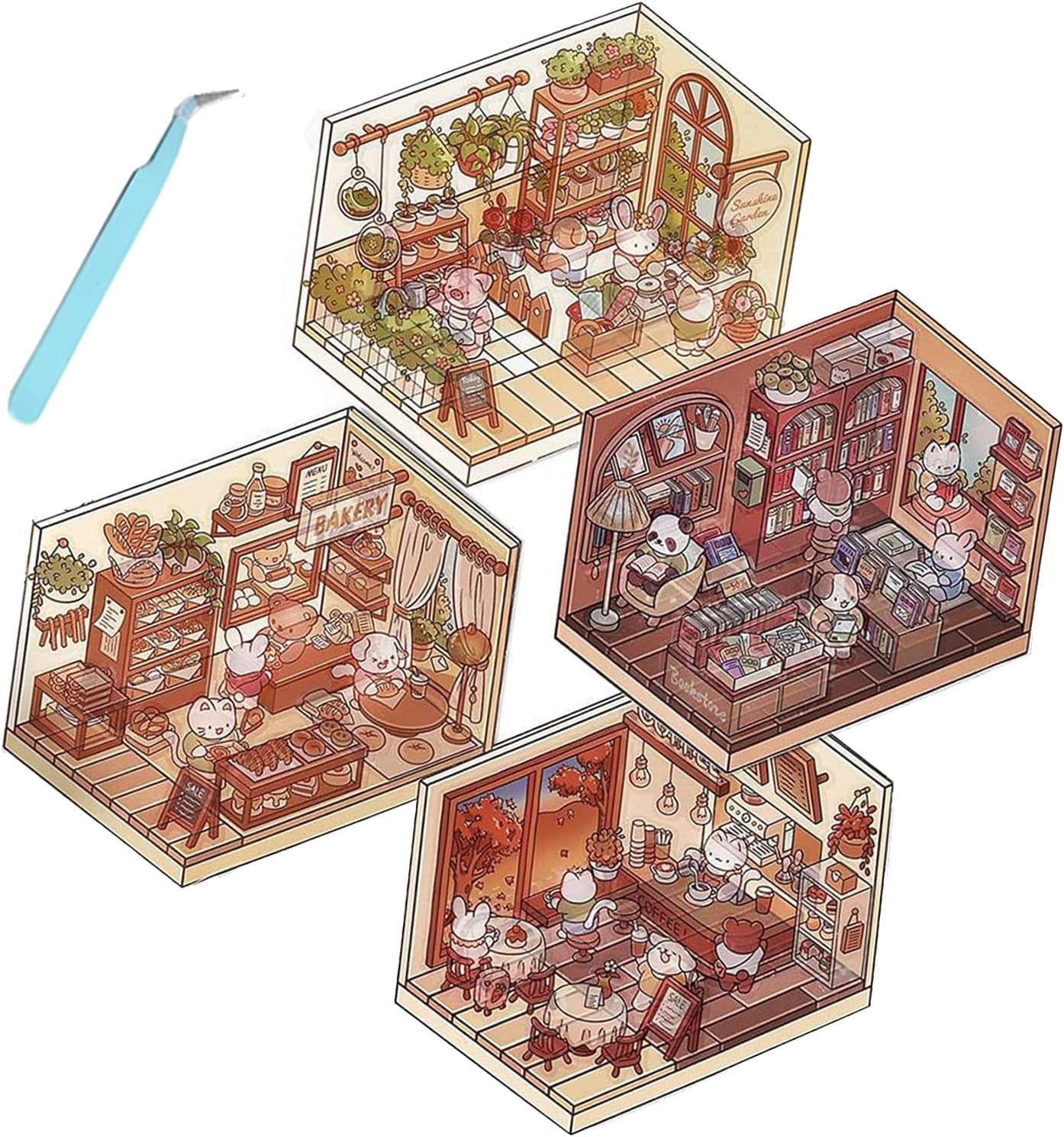 Storage and Landscape Sticker Series - 3D Sticker Scene, Creative DIY ...