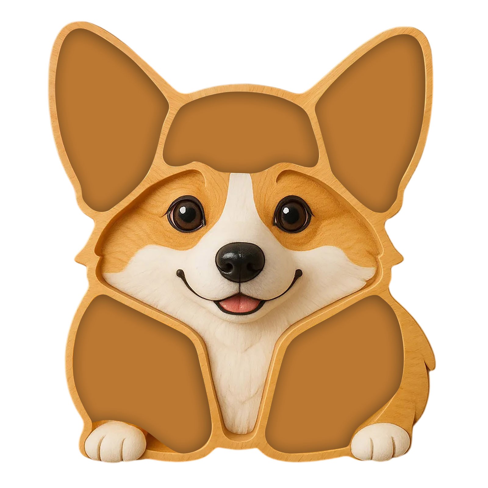 Storage and Organization Handmade Dog Face Cooked Food Platter, The ...