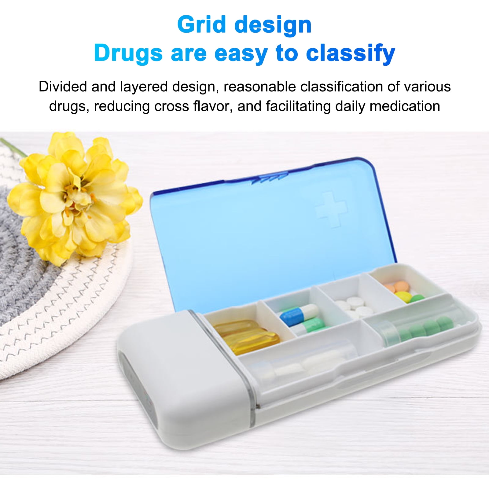 Storage box,Reminders Pill Container Medication Box With Pill Dispenser ...
