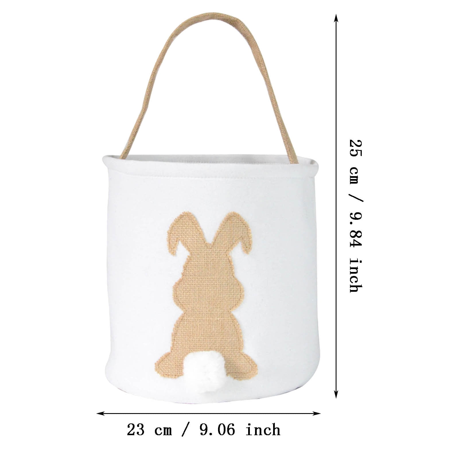 Storage containers Cylinder Silk Screen Plush Rabbit Easter Portable ...