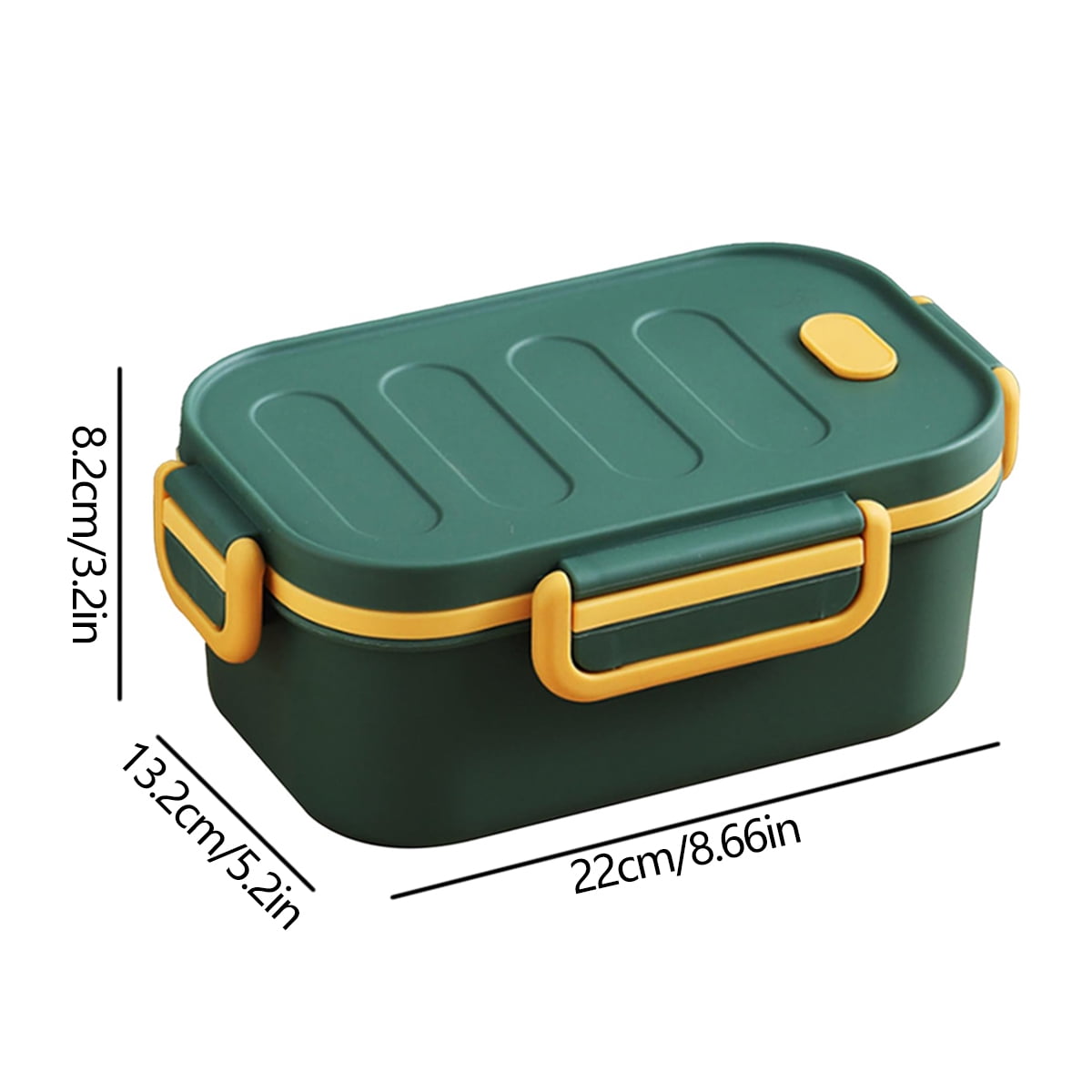 Storage double-layer two-compartment lunch box PP plastic buckle fresh ...