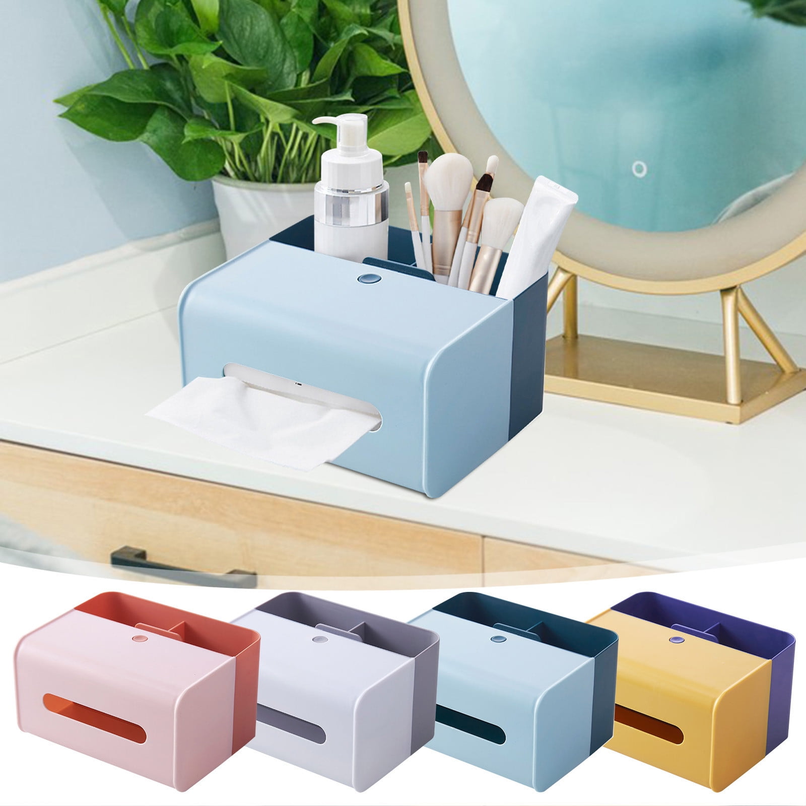 Storage Bins,Desk Organizer,Paper Towels Box Desktop Paper Drawer ...