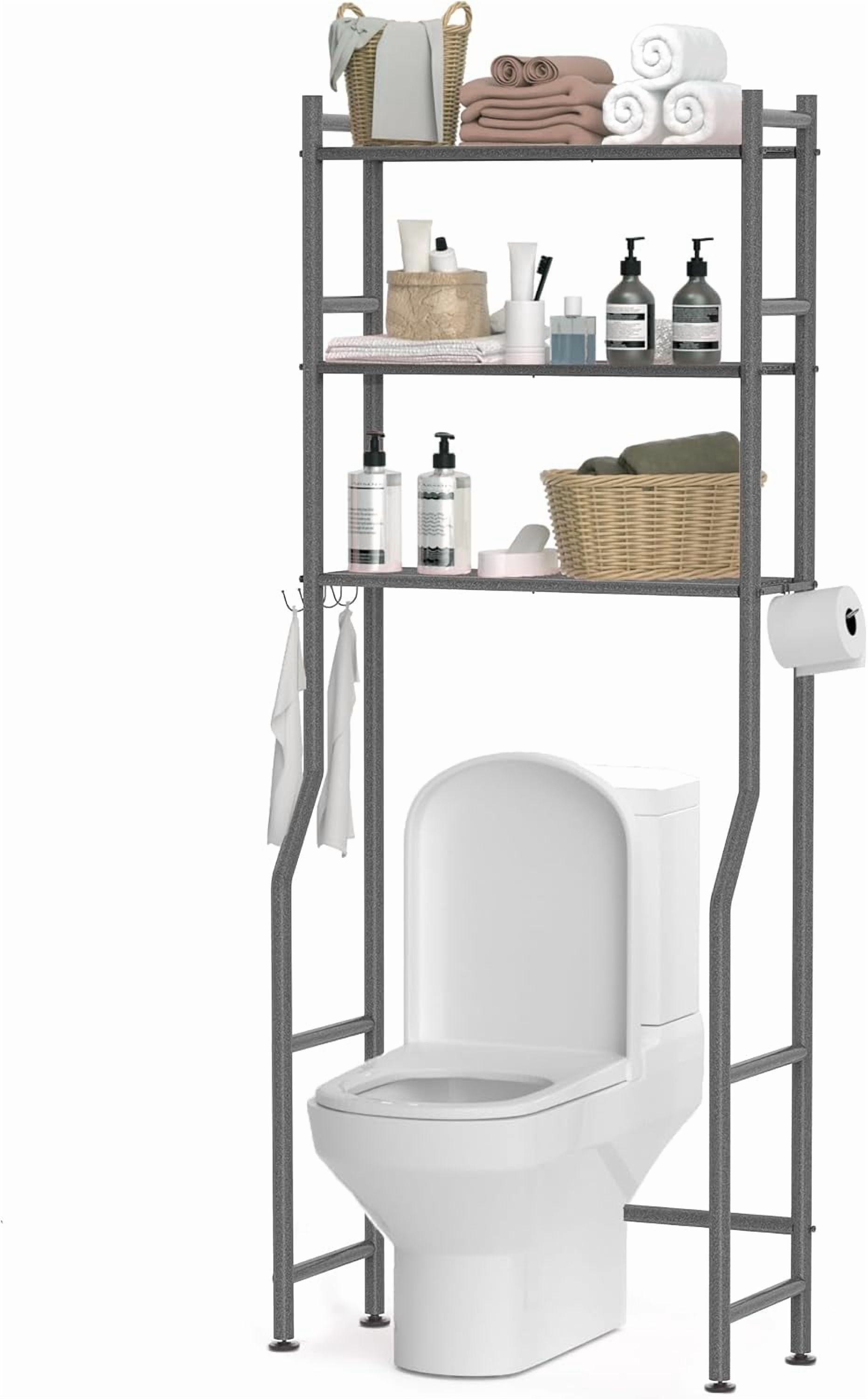 Storage rack above the toilet, space saving metal bathroom rack ...
