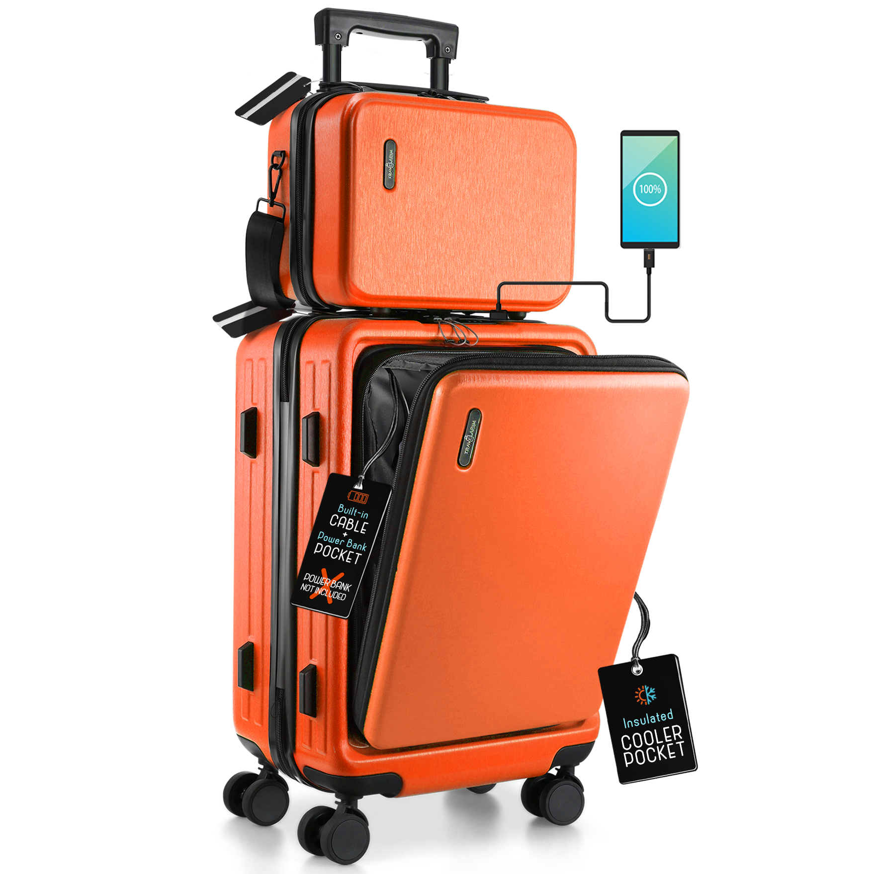 StorageBud 20 Hardside Carry On Luggage Expandable With Front StorageBud 20 Hardside Carry On Luggage Expandable With Front