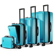 Melalenia - 7 Luggage Sets ABS Hardside Spinner Luggage -With Spinner ...