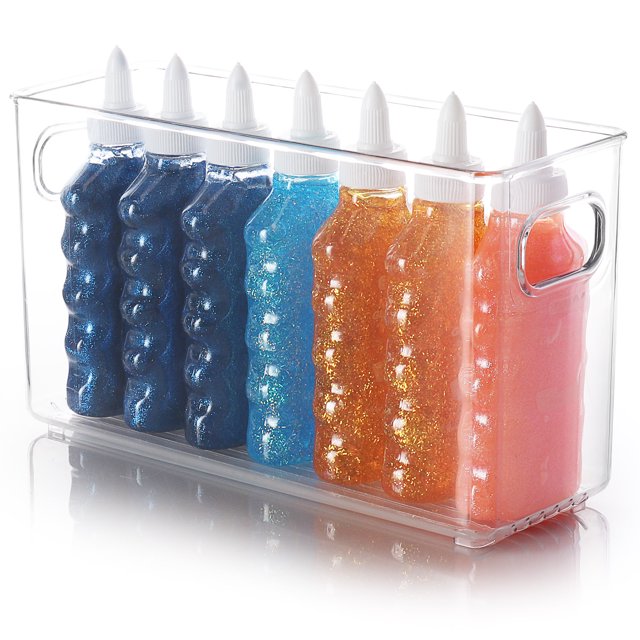 StorageBud Clear Storage Bins ,10.6X3.9X6" Plastic Containers,1 Pack ...
