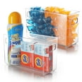 StorageBud Clear Storage Bins ,10.6X3.9X6" Plastic Containers,2 Pack ...