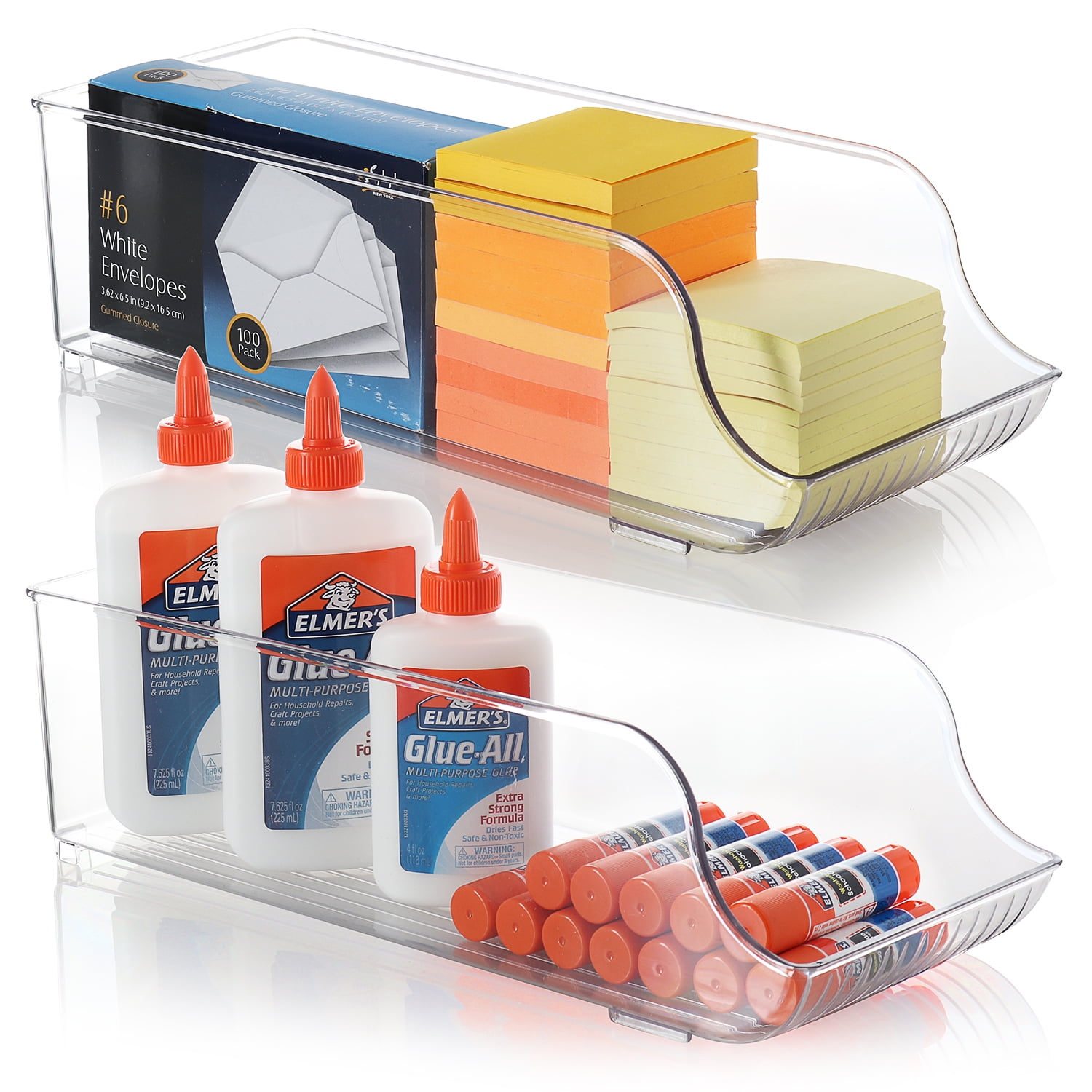 StorageBud Clear Storage Bins , Canister Containers,2 Pack Storage ...