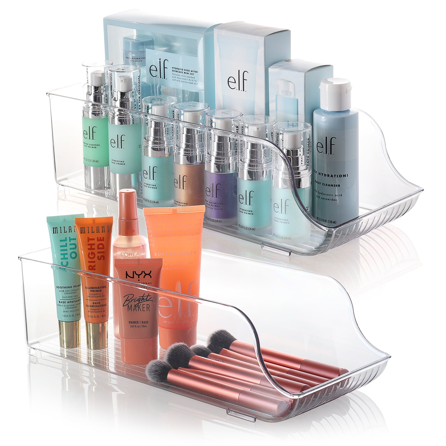 StorageBud Clear Storage Bins , Canister Containers,2 Pack Storage ...