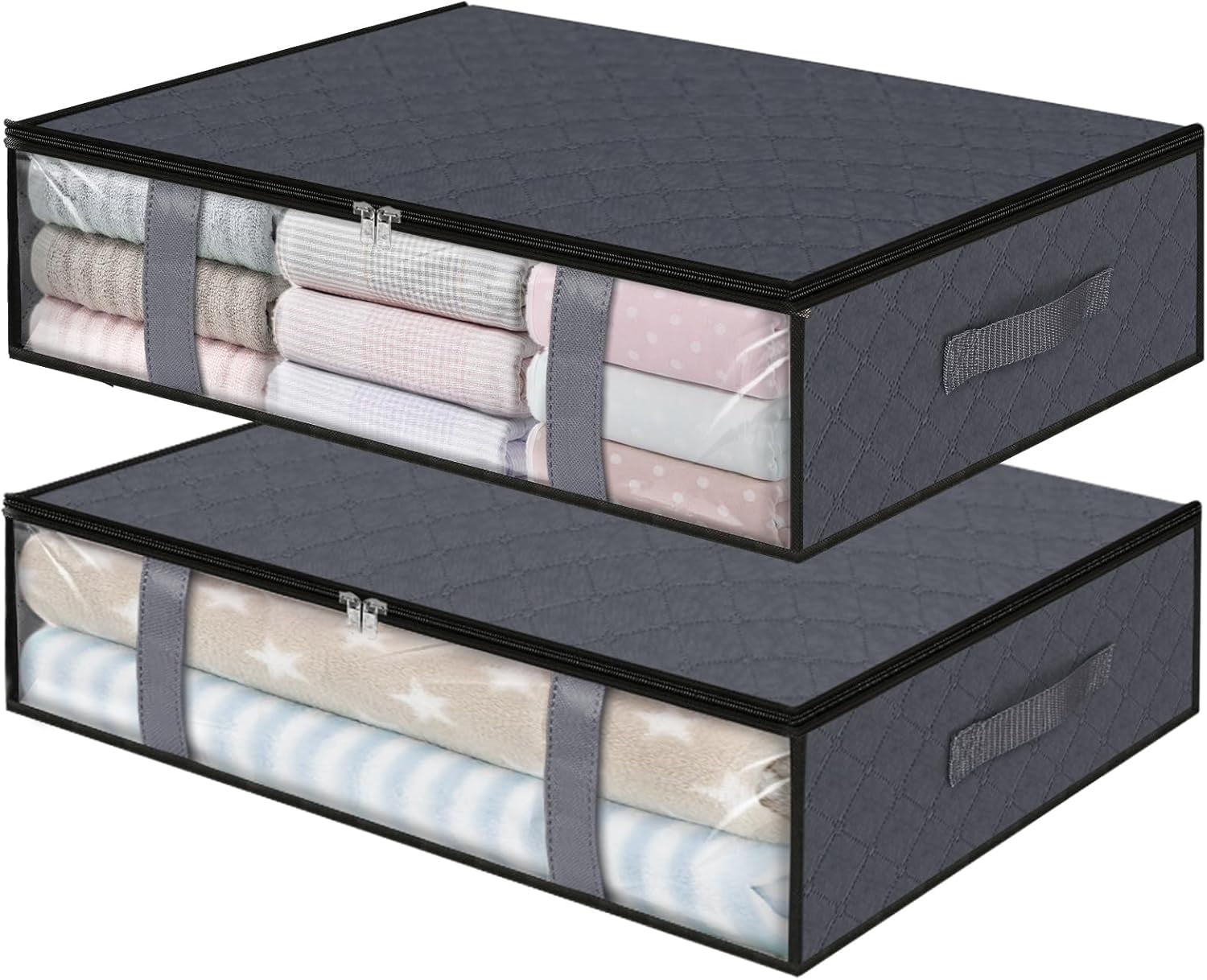 StorageRight Storage Bins,3-Pack Clothes Containers, Foldable Blanket ...