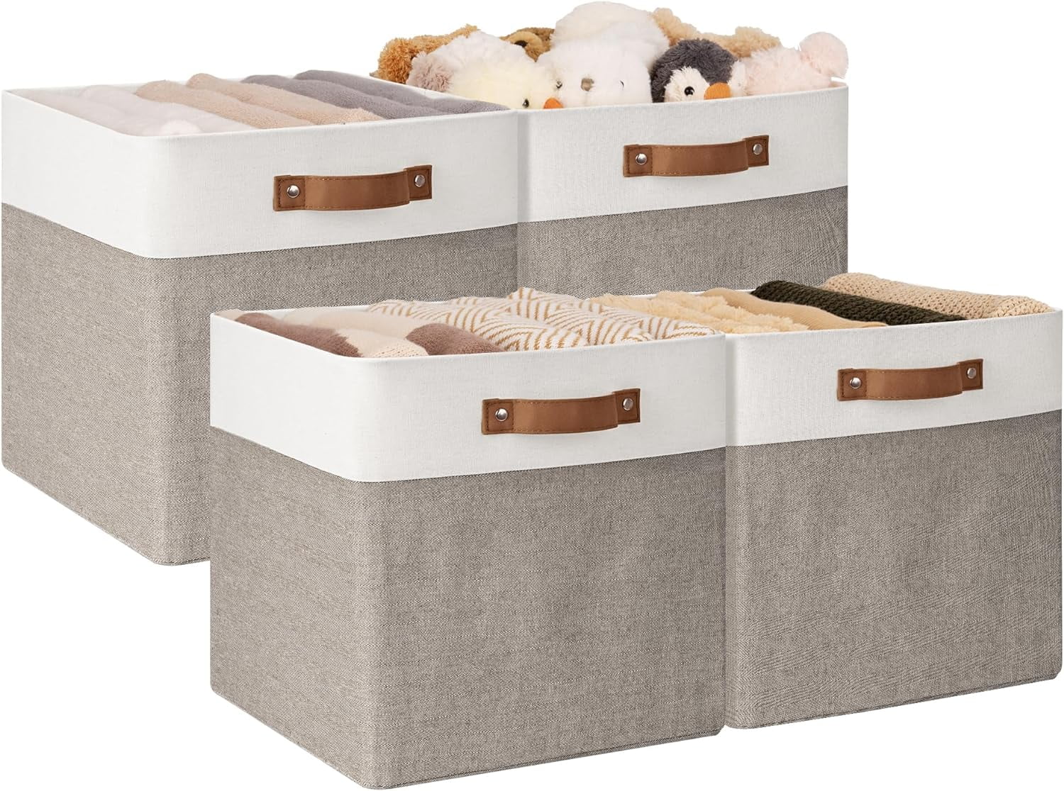 13x13 Storage Cubes, Collapsible Storage Bins Organizer for Closet ...