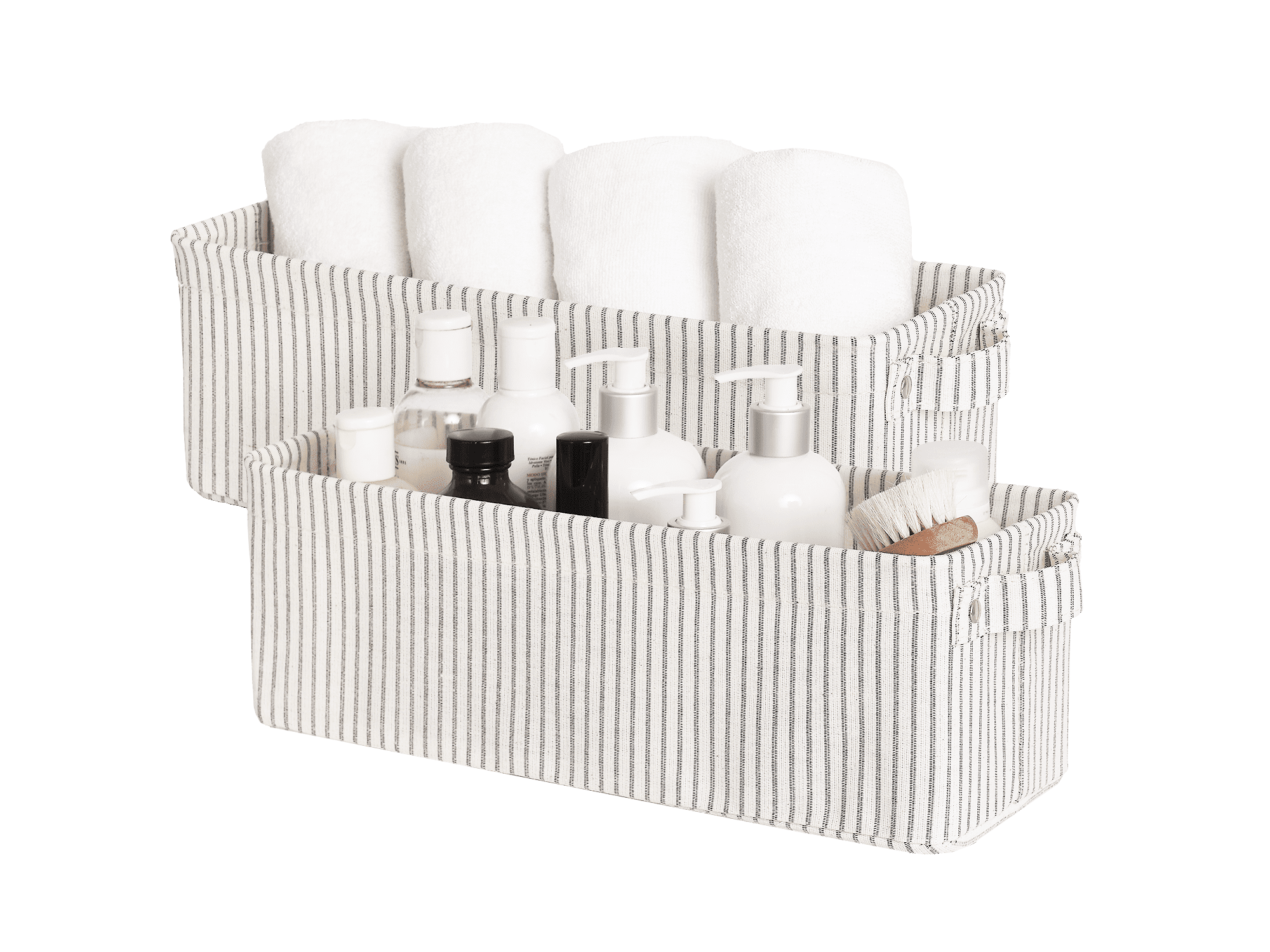 StorageWorks 2-Pack Narrow Storage Bins with Handle, Small Fabric ...