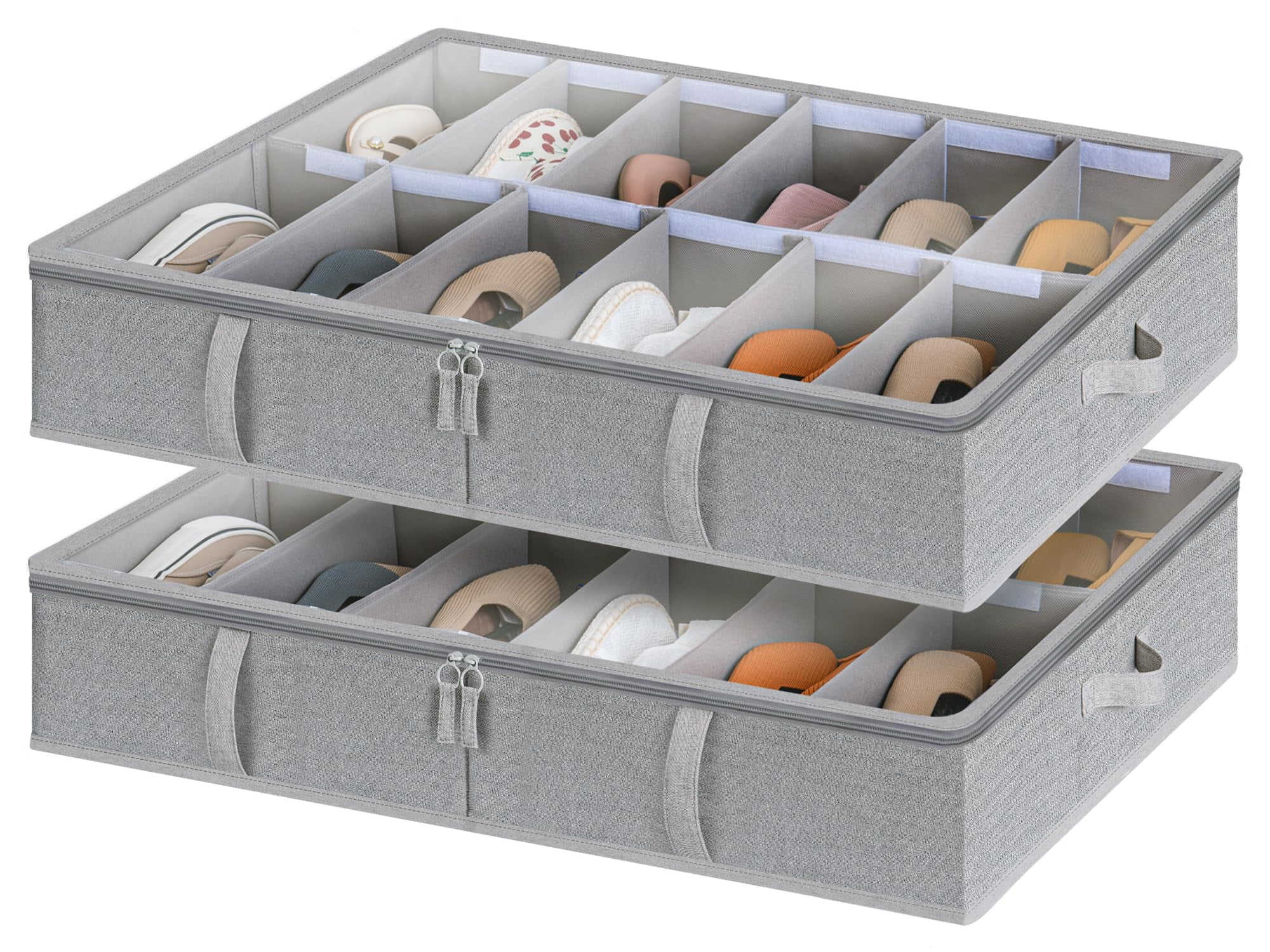 StorageWorks Under Bed Shoe Storage Organizer, Underbed Shoes Container ...