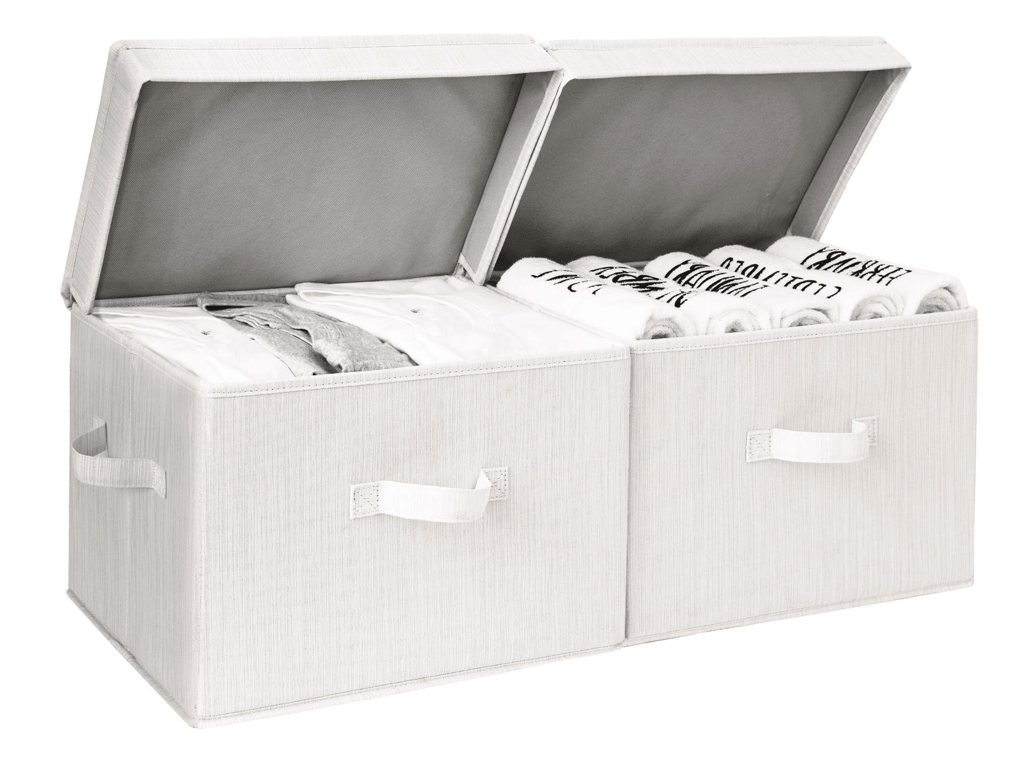 StorageWorks Fabric Rectangle Containers, Large Storage Bins with Lids ...