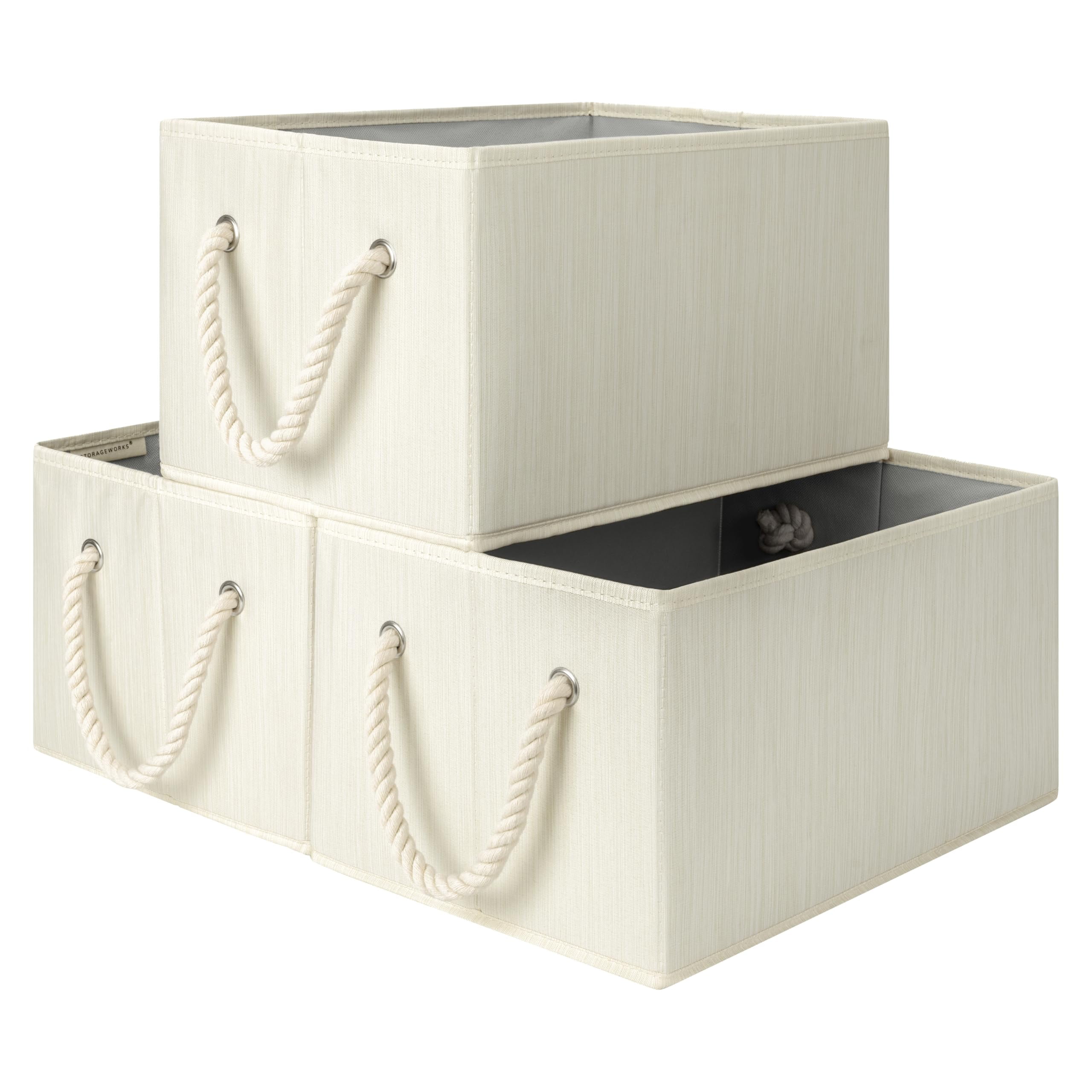 StorageWorks Large Storage Baskets for Organizing, Foldable Storage ...