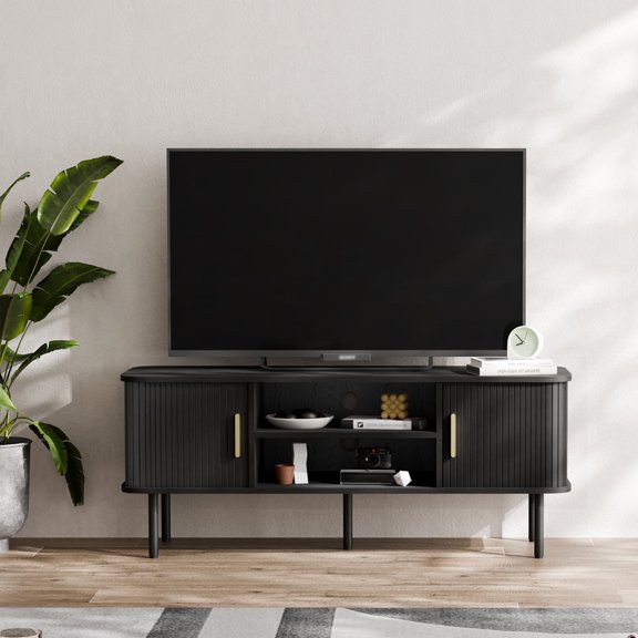 Lerze Wooden Solid Plastic Tv Stand - Bendire White - Walmart.com