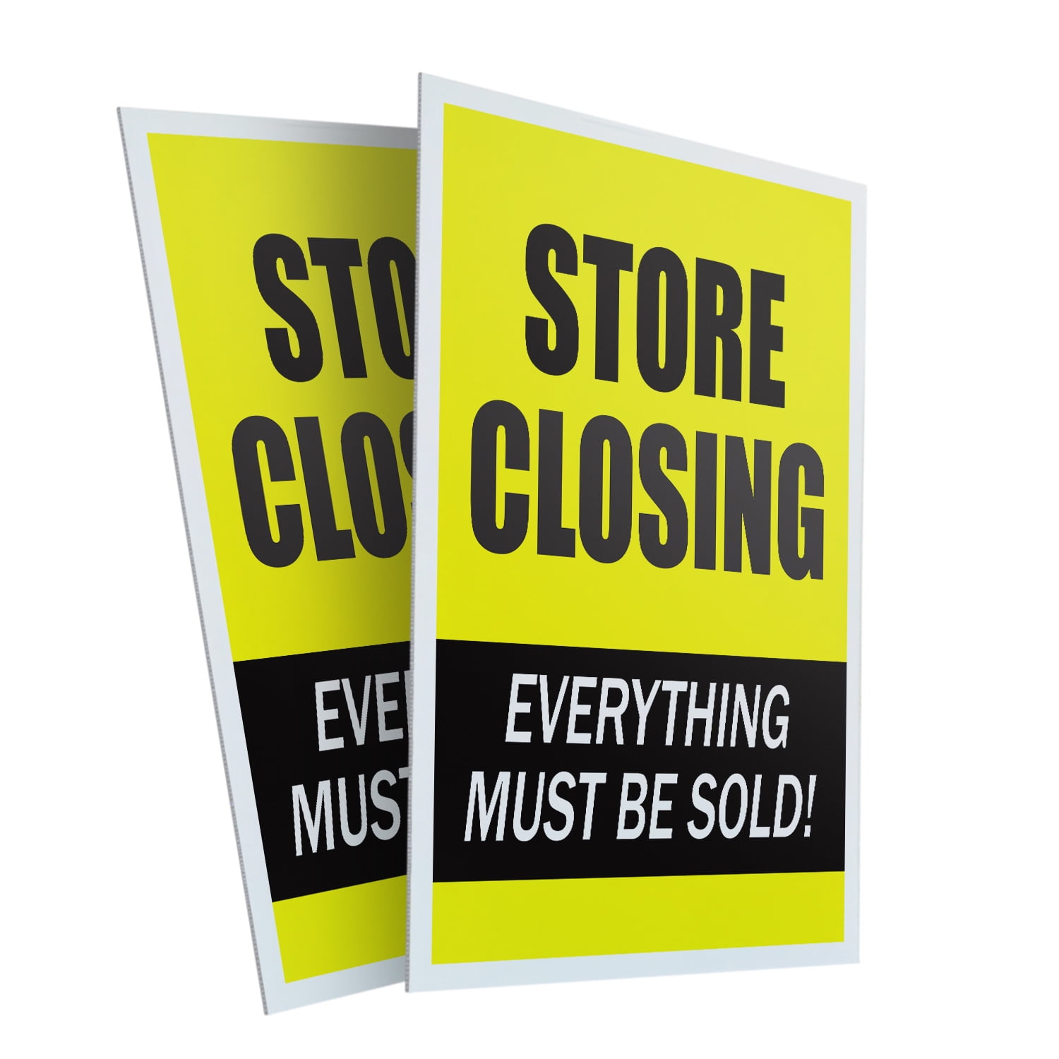 Store Closing (2-PACK) 24" x 36" Plastic Signs | Sign Insert 4mm ...