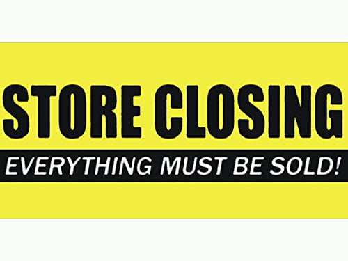 Store Closing Sign Banner Everything Must Go Advertising Banners Going ...