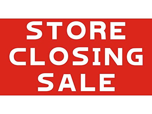 Store Closing Sign Banner Everything Must Go Advertising Banners Going ...