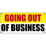 Store Closing Sign Banner Everything Must Go Advertising Banners Going ...