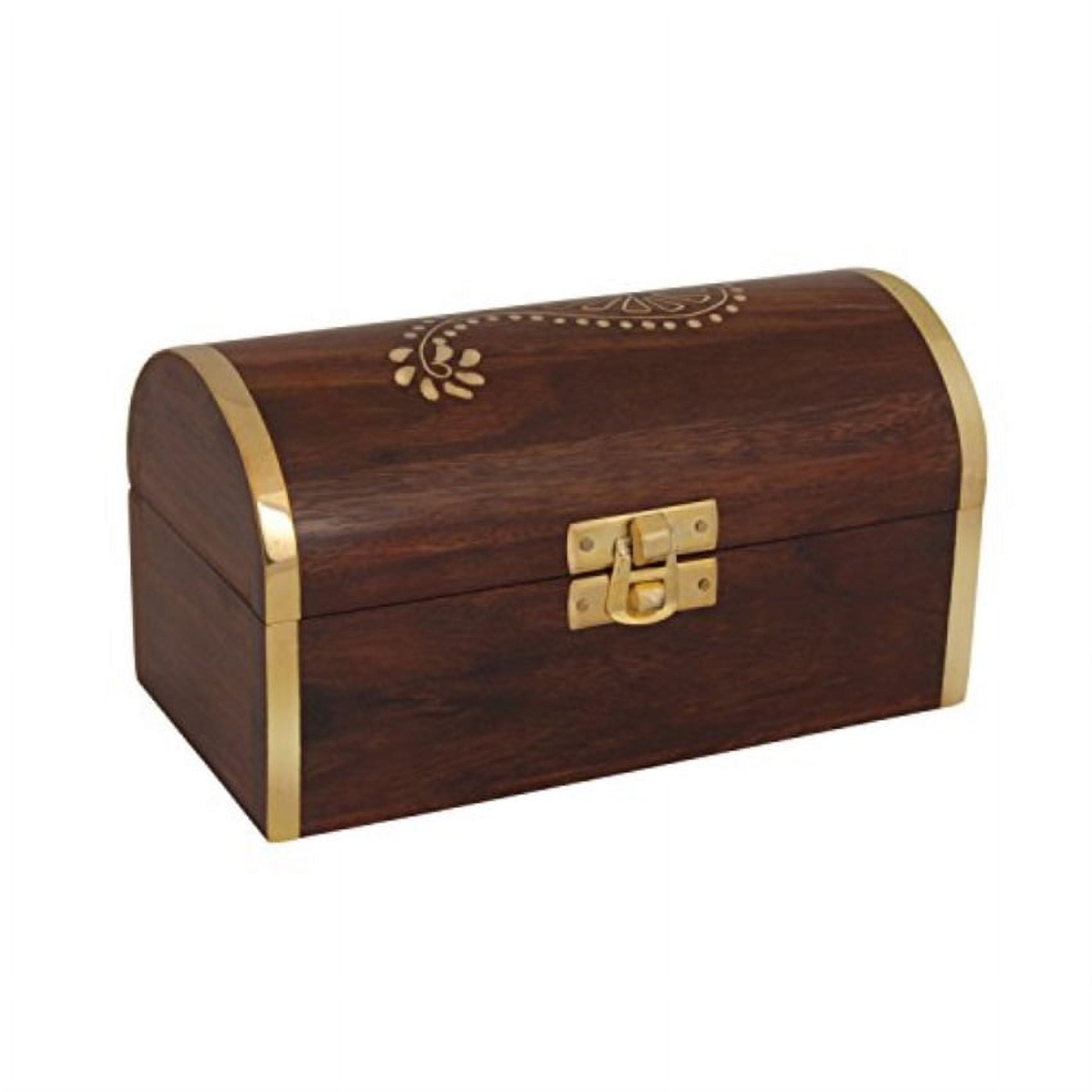 Store Indya Handmade Wooden Jewelry Chest Organizer Keepsake Box With ...