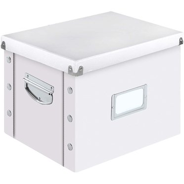 Stackable File Box Legal Files 14.5 x 18.5 x 12.75 Clear/Blue Accents ...