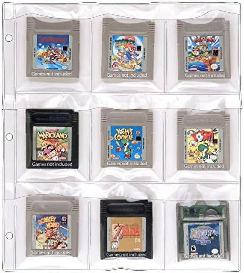 StoreSMART® - 9-Pocket Binder Page with Flaps for Game Boy Cartridges ...